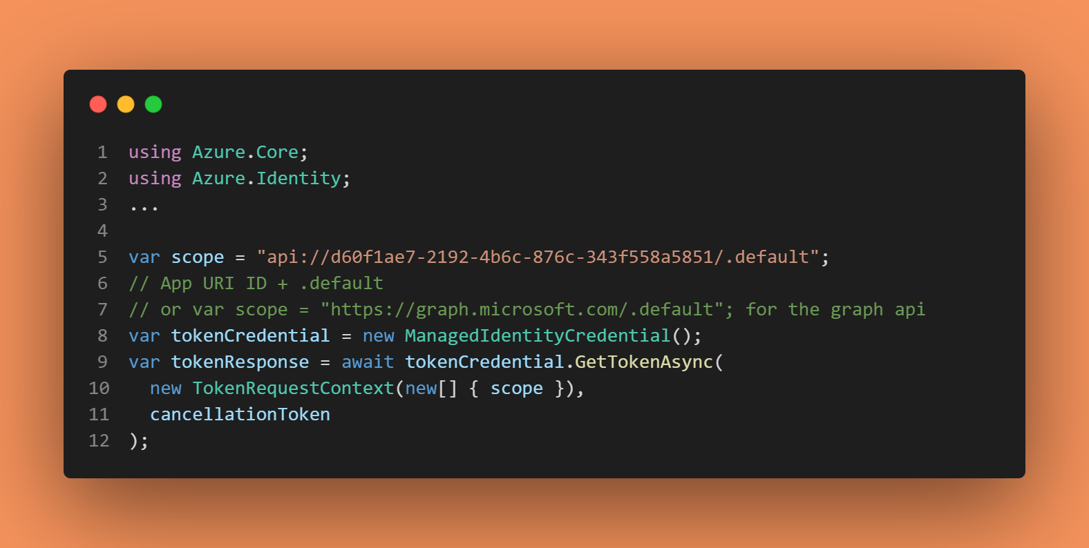 Access Azure AD protected API with managed Identity